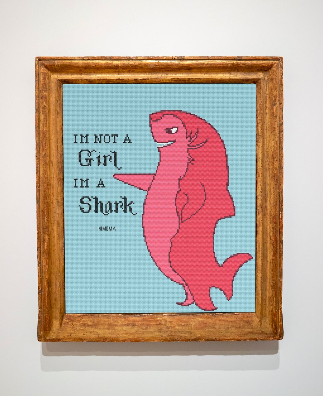 Nimona Shark Cross Stitch Pattern Etsy
