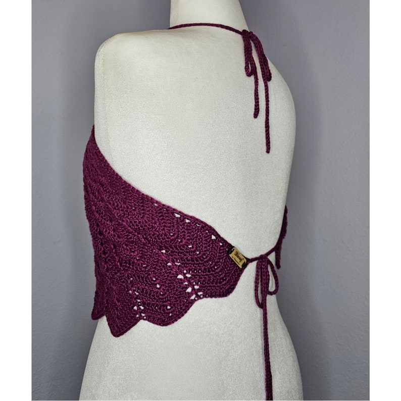 Summer Clam Halter Top, Bamboo Fiber Festival Top, Cruise Wear Halter ...