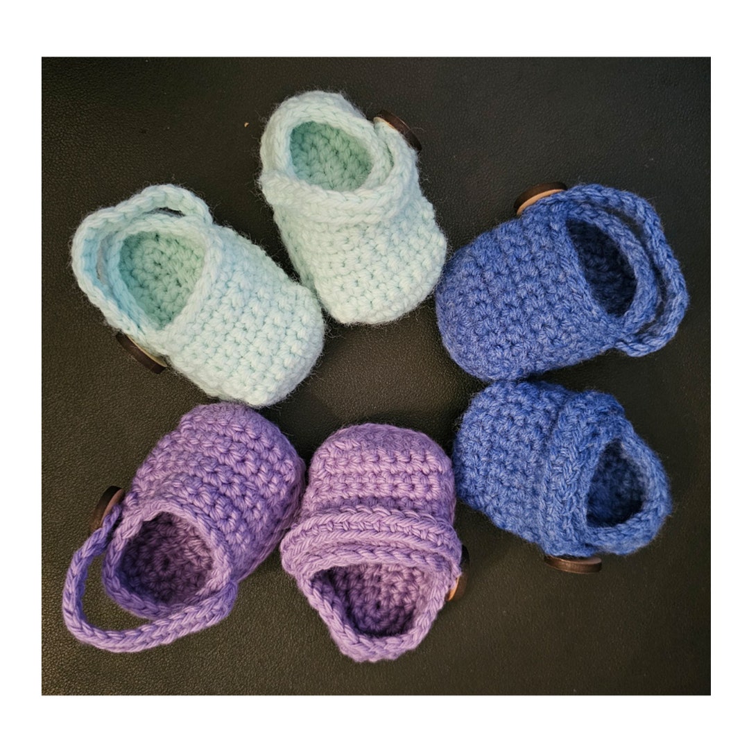 Baby Croc Crochet Shoes, Newborn Baby Shoes, Infant Slip on Shoes - Etsy