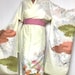 Pale Yellow Furisode | Embroidered Wedding Kimono | Long Sleeve ...