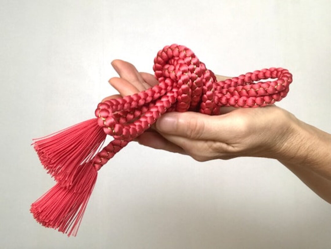 Obi Jime Cord Strawberry Pink Silk Obijime Japanese Kimono Obi Cord ...
