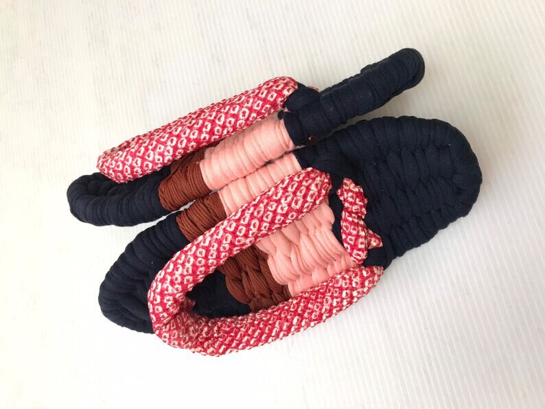 Japanese Kimono Slipper Woman's Indoor Thong Flip Flop Zori Hand Woven ...