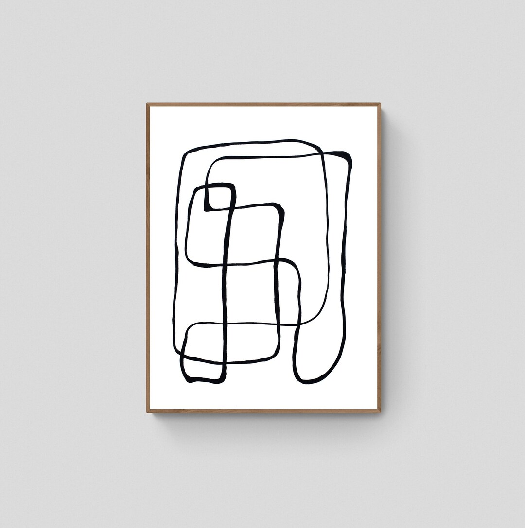 Black Lines Printable Wall Art Minimalist Abstract - Etsy