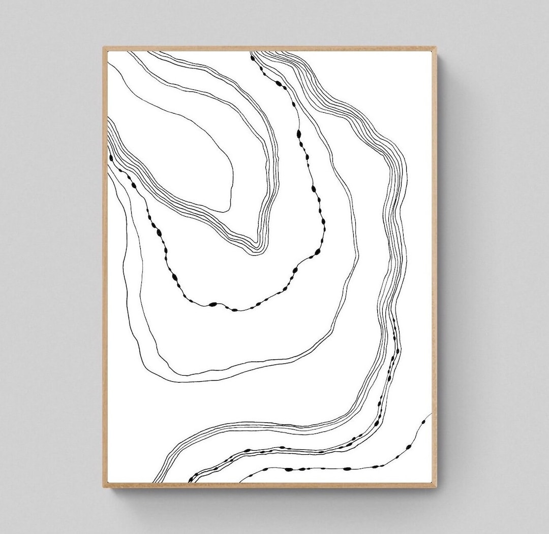 Black Lines Printable Wall Art, Minimalist Abstract Downloadable Prints ...