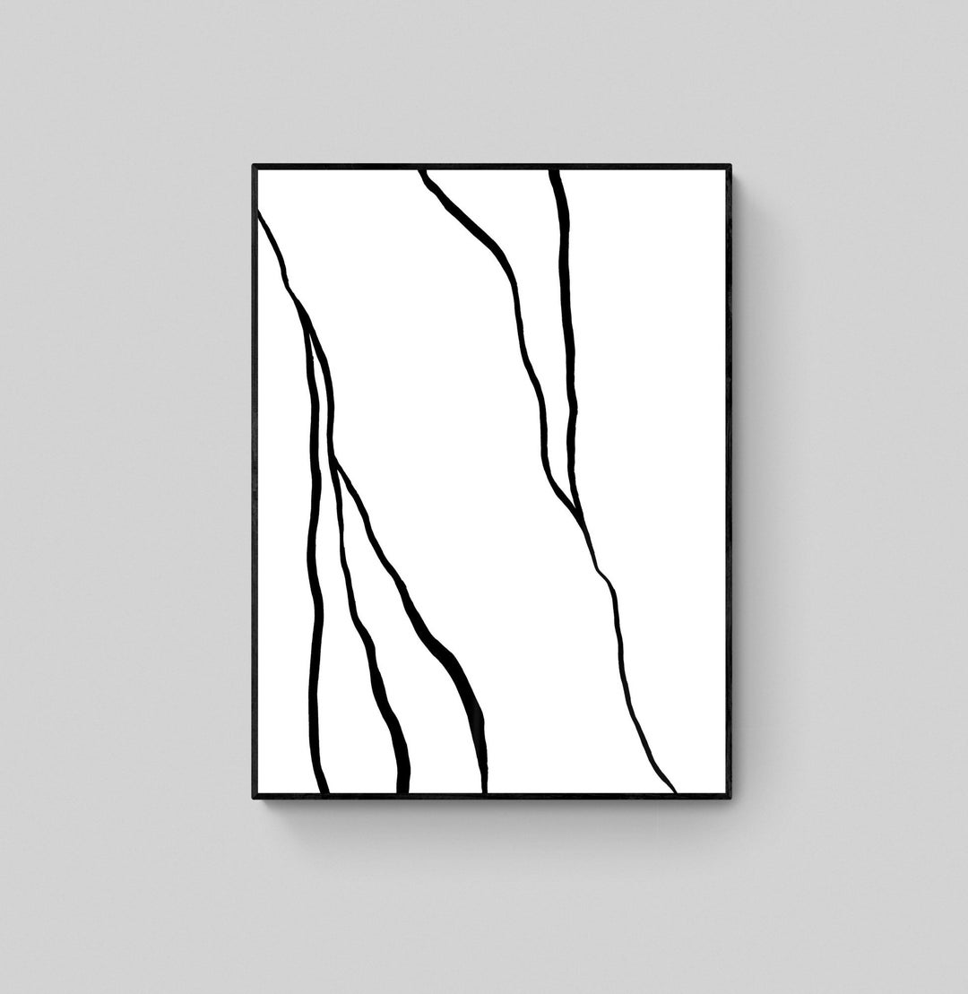 Black Lines Printable Wall Art, Minimalist Abstract Downloadable Prints ...