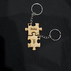 Personalized Puzzle Piece Keychains | Couples Keychain | Wedding Gift ...