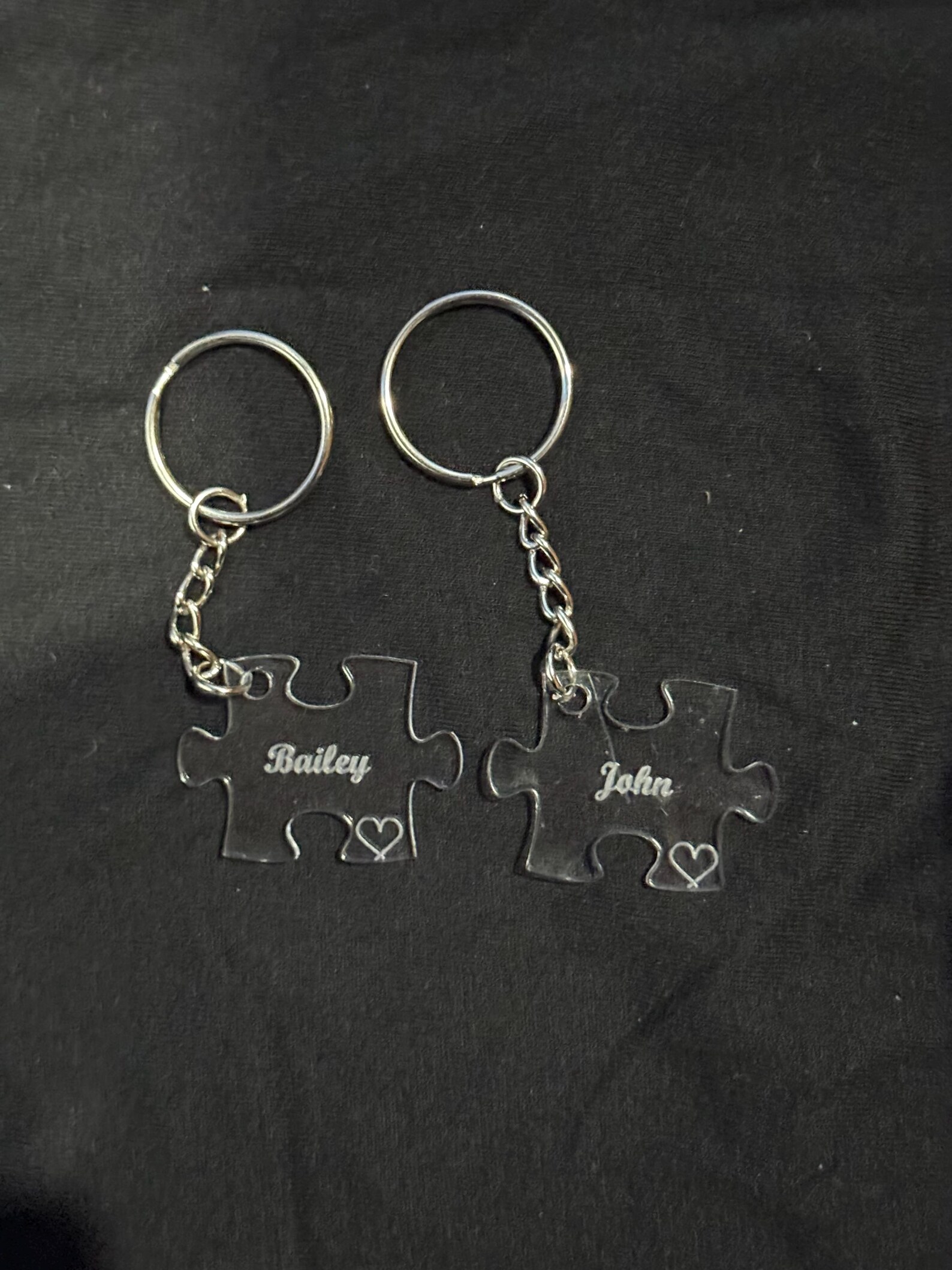 Personalized Puzzle Piece Keychains | Couples Keychain | Wedding Gift ...