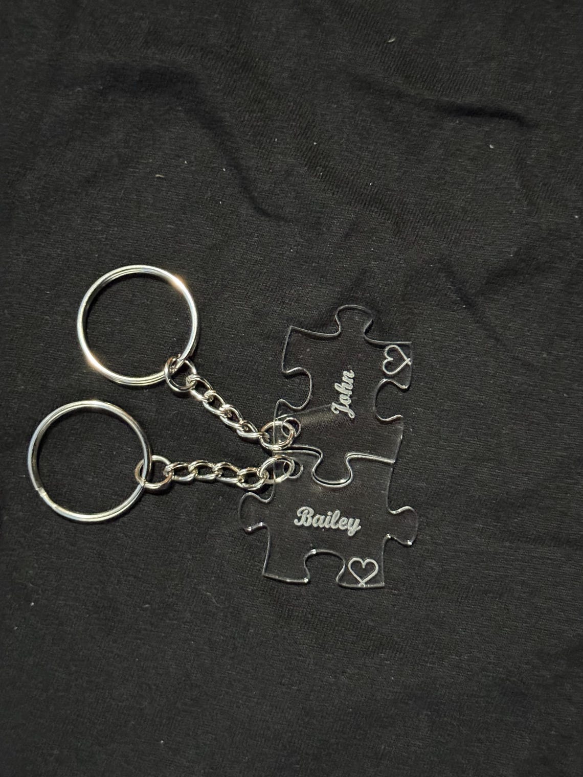 Personalized Puzzle Piece Keychains | Couples Keychain | Wedding Gift ...