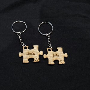 Personalized Puzzle Piece Keychains | Couples Keychain | Wedding Gift ...