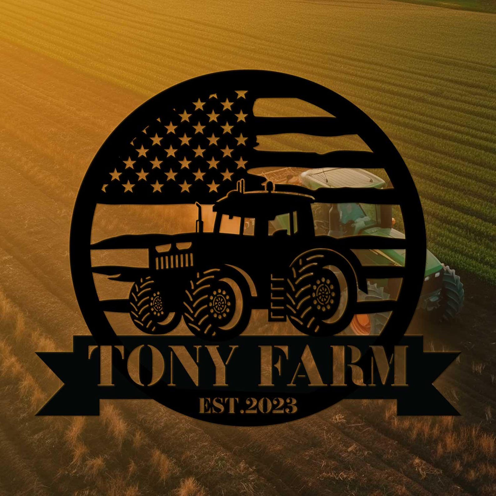 Personalized Tractor Metal Wall Art, Metal Tractor Sign ,ranch Wall ...