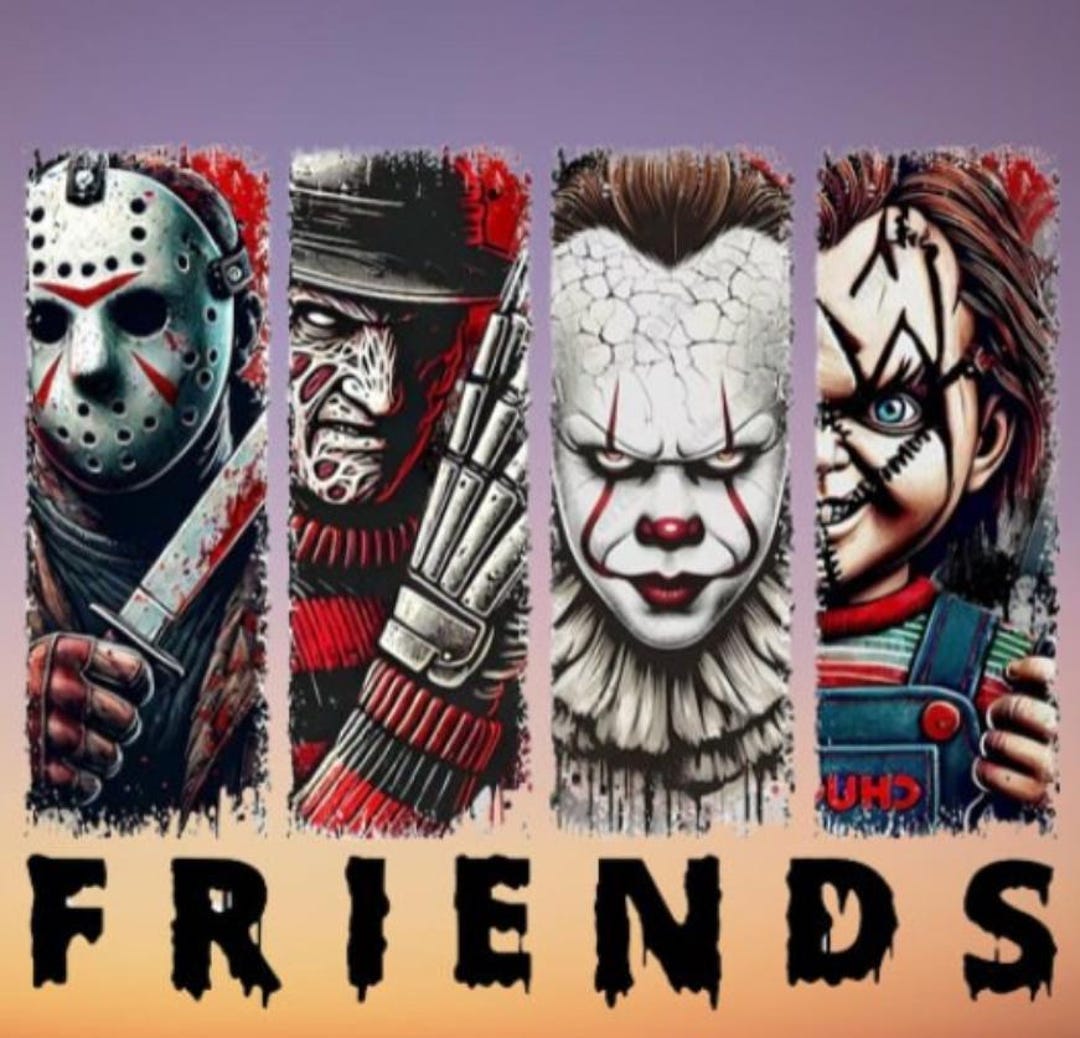 Friends Horror Characters Png, Happy Halloween Gift Png, Horror Movie ...