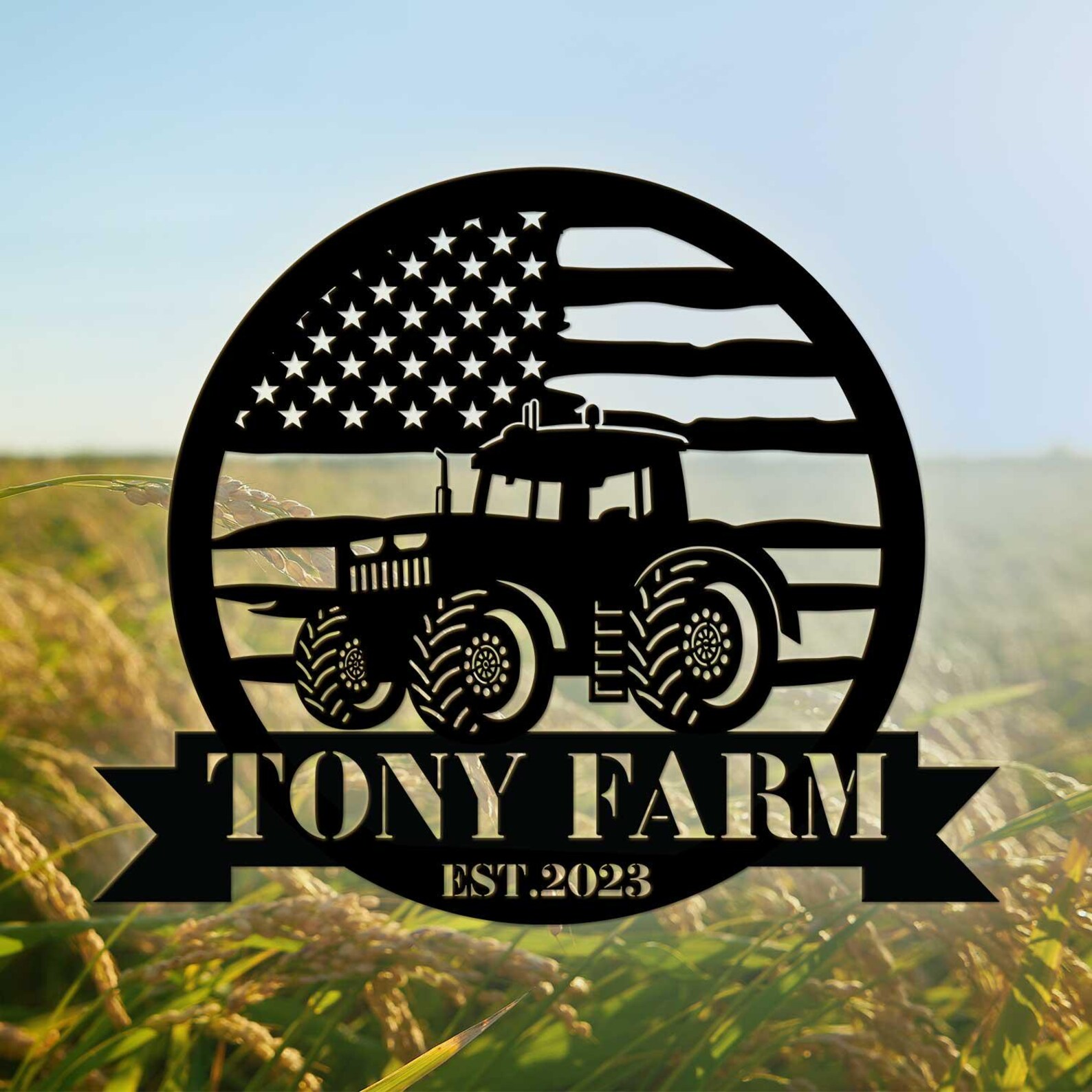 Personalized Tractor Metal Wall Art, Metal Tractor Sign ,ranch Wall ...