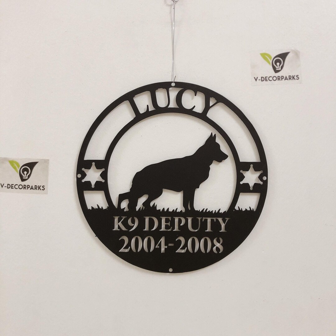 Custom K9 Officer Metal Sign, German Shepherd Wall Art,police K9 Sign ...