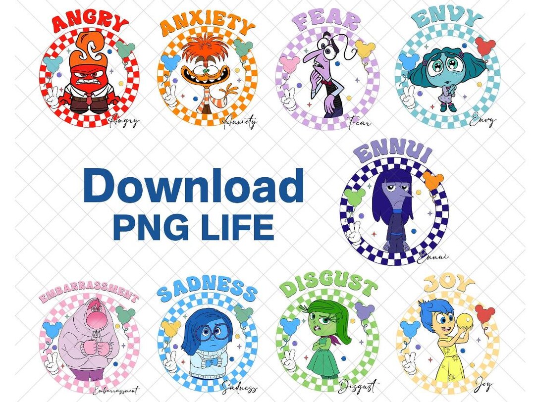 Today I Feel, Inside Out Png, Inside Out Characters Digital Download ...