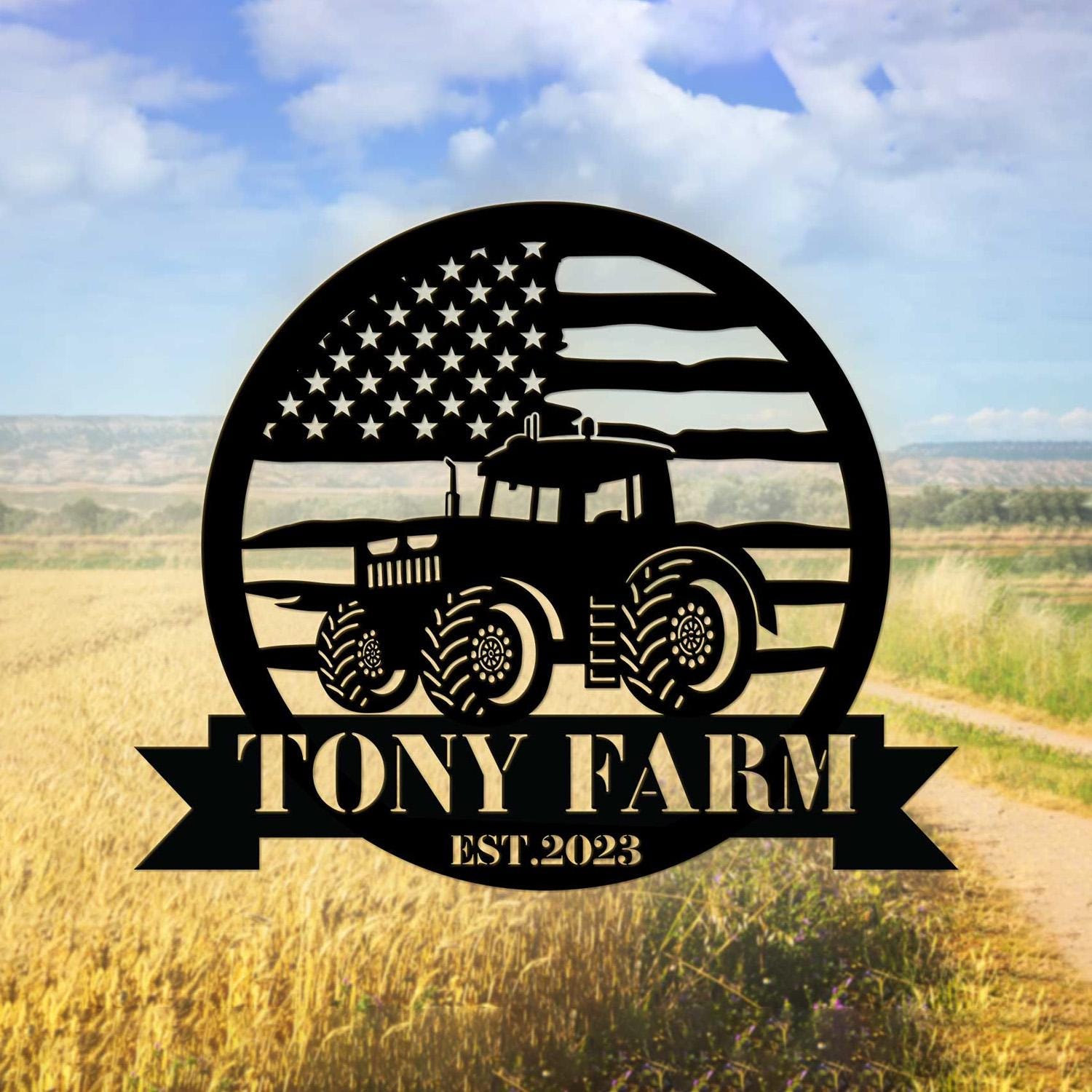 Personalized Tractor Metal Wall Art, Metal Tractor Sign ,ranch Wall ...