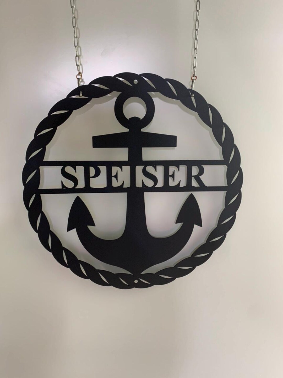 Custom Metal Anchor Sign, Anchor Wall Decor, Anchor Wall Art ...