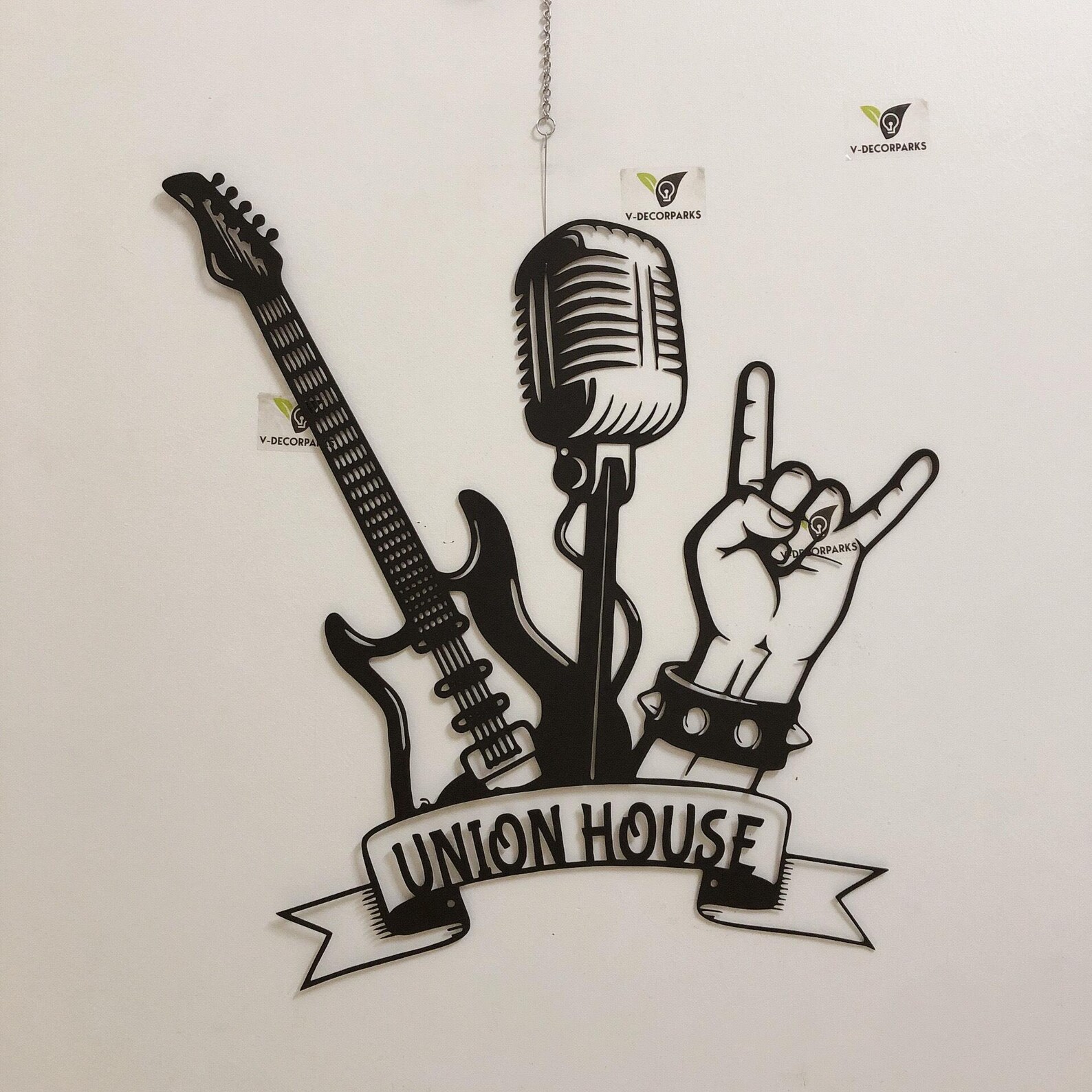 Custom Rock N Roll Metal Sign, Guitar Metal Wall Art, Guitarist Gift ...