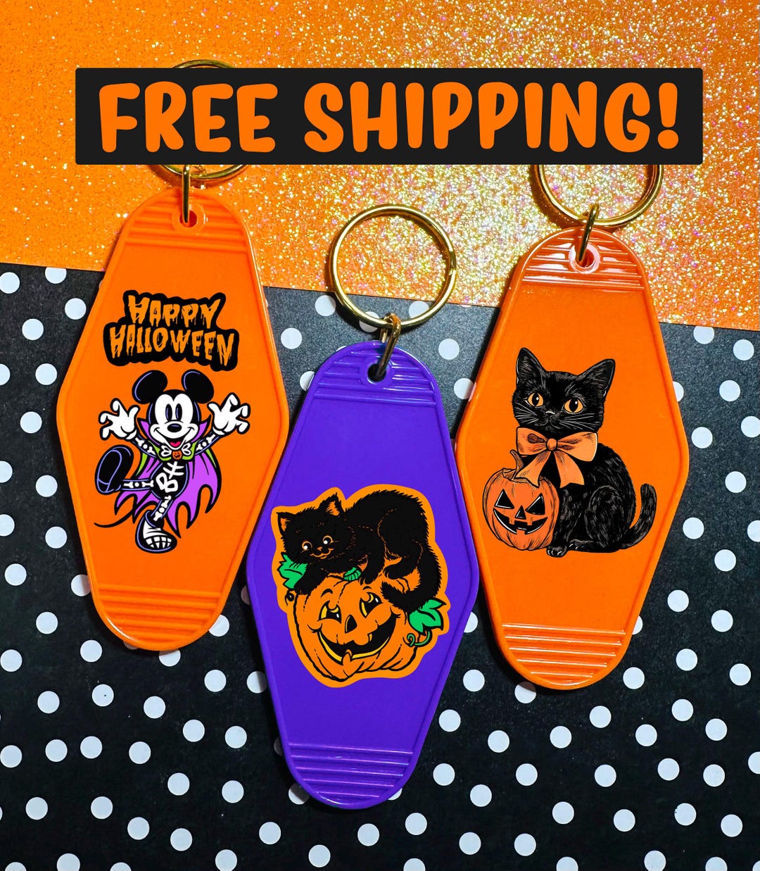 Retro Halloween Keychains|uv DTF Decal Print| - Etsy