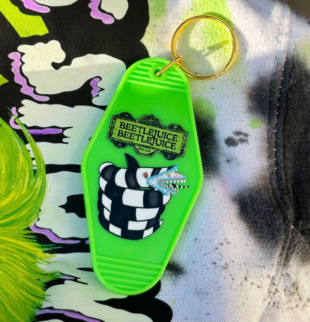 Beetlejuice Keychain|sandworm Beetlejuice Keychain|vintage Motel ...