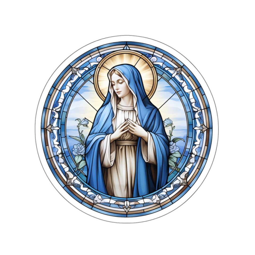 Blessed Virgin Mary Kiss-cut Stickers, Mary Stickers - Etsy