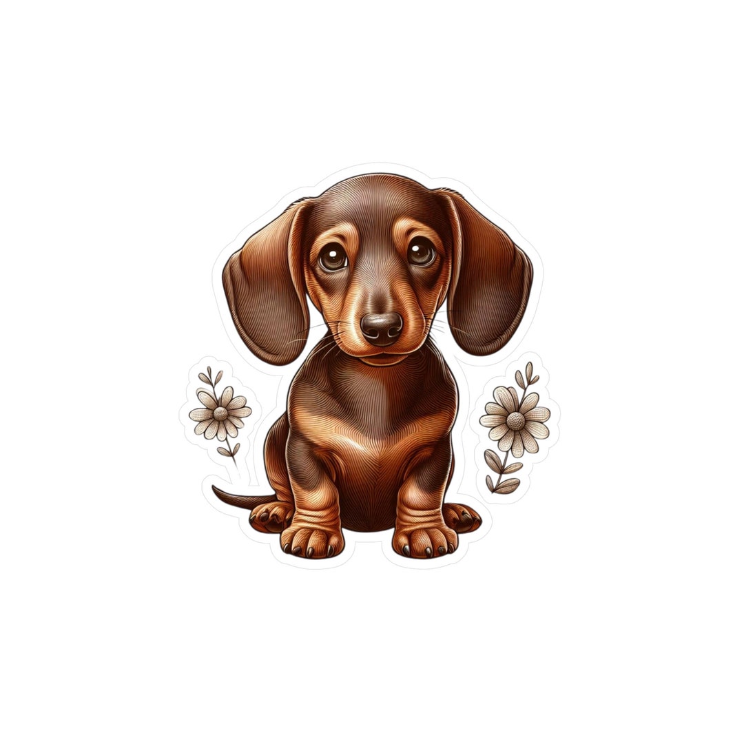 Cute Dachshund Dog Kiss-cut Vinyl Decals - Etsy