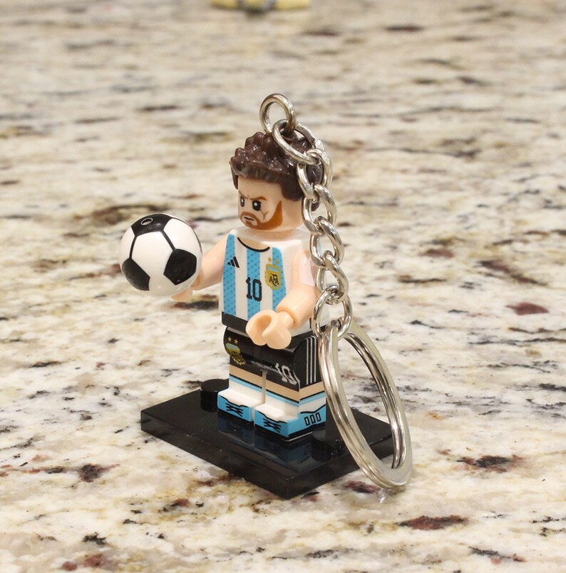 Custom Fan Made Football Player Lionel Messi Mini-fig Keychain ...