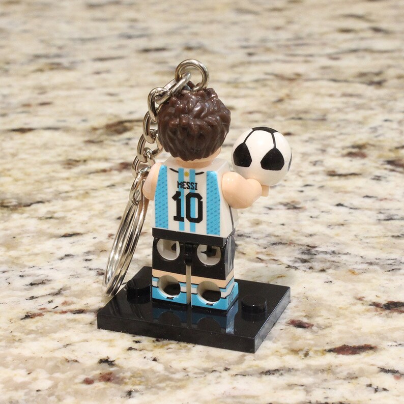 Custom Fan Made Football Player Lionel Messi Mini-fig Keychain ...