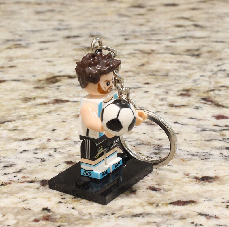 Custom Fan Made Football Player Lionel Messi Mini-fig Keychain ...