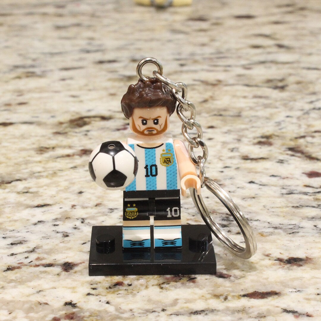 Custom Fan Made Football Player Lionel Messi Mini-fig Keychain ...