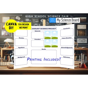 Science Fair Tri-fold Display | You Design & We Print | Only 24.99 - Etsy