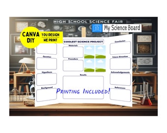 Science Fair Tri-fold Display | You Design & We Print | Only 24.99 - Etsy