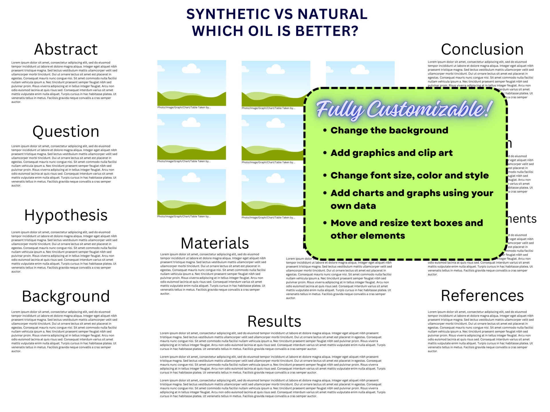 Science Fair Tri-fold Display | You Design & We Print | Only 24.99 - Etsy