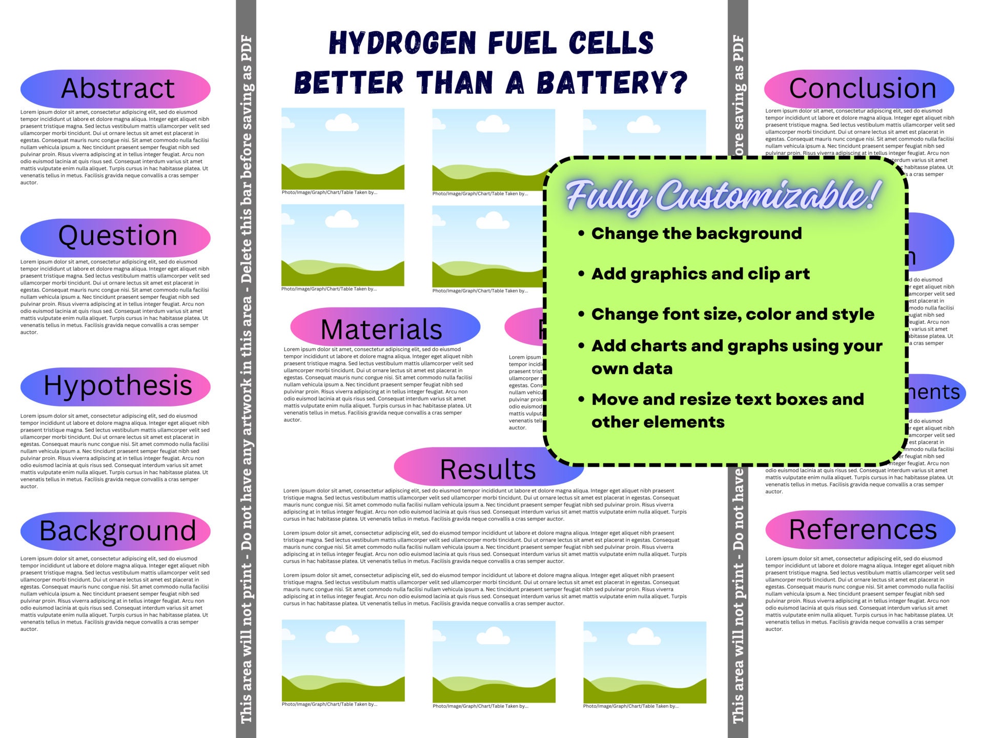 Science Fair Tri-fold Display You Design & We Print Only 24.99 - Etsy