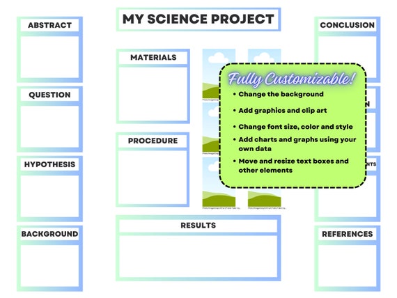 Science Fair Tri Board Layout