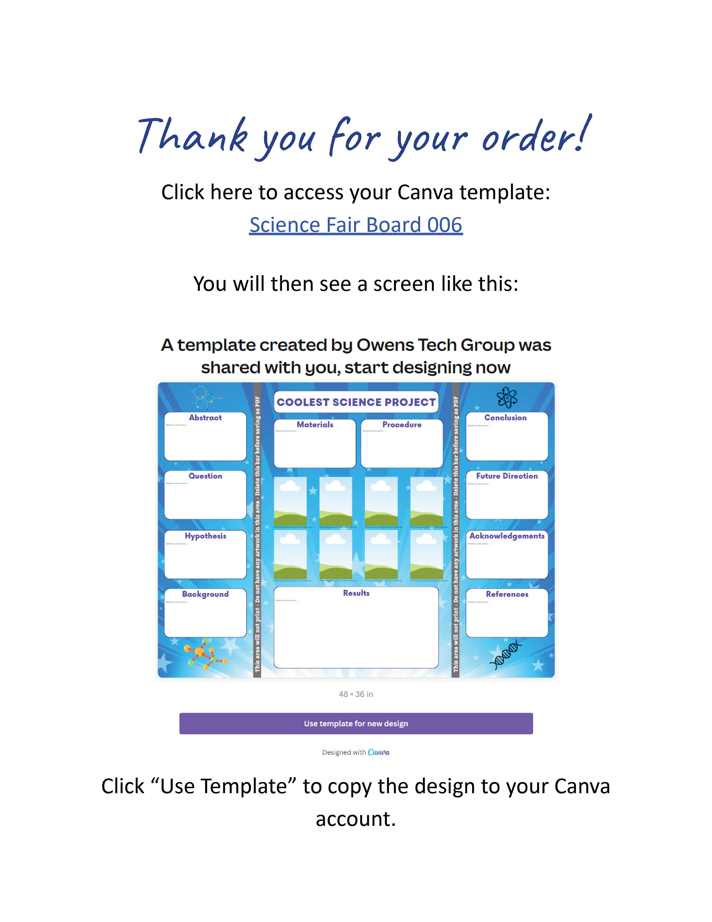 Science Fair Tri-fold Display | You Design & We Print | Only 24.99 - Etsy