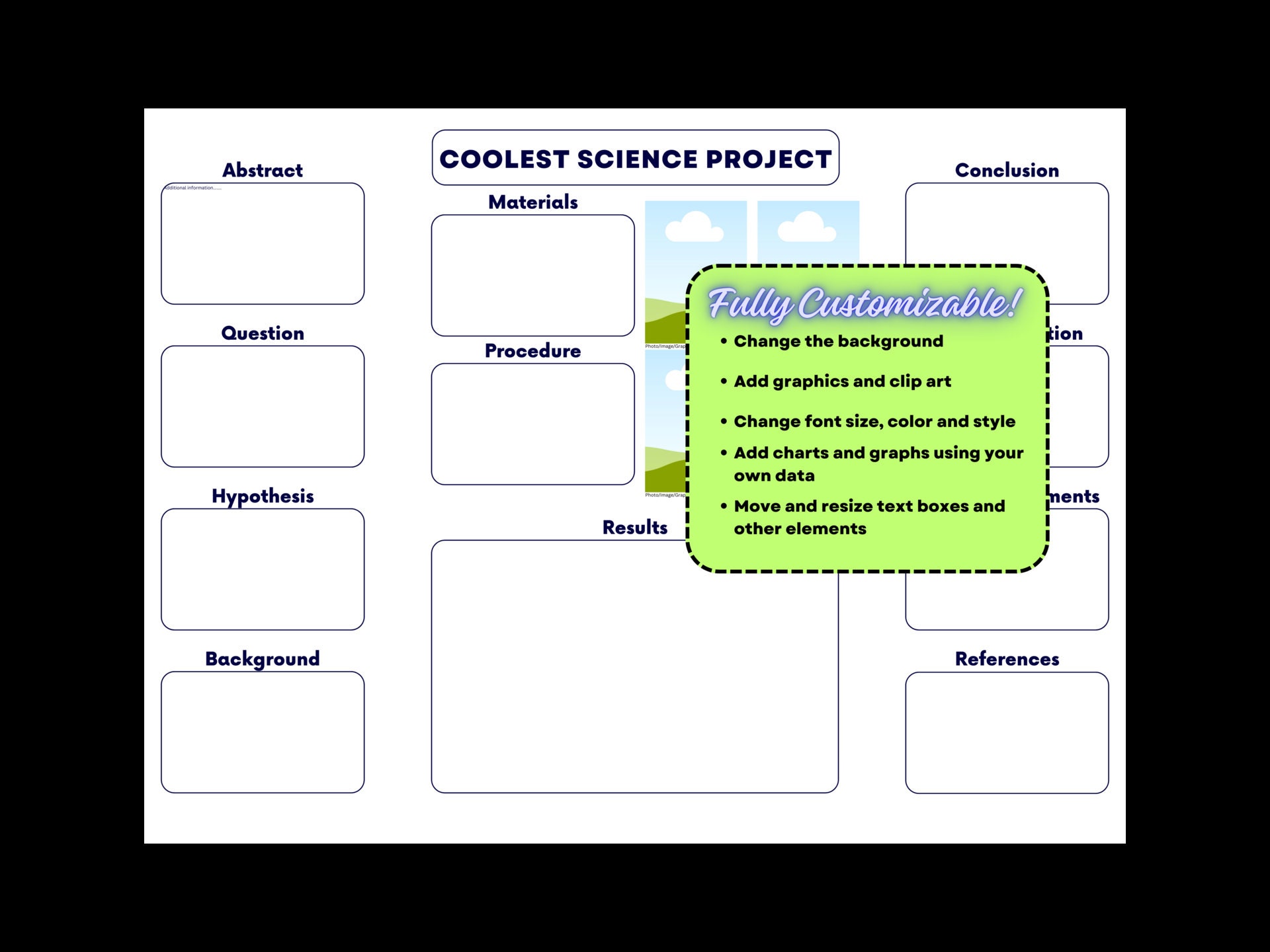 Science Fair Tri-fold Display | You Design & We Print | Only 24.99 - Etsy