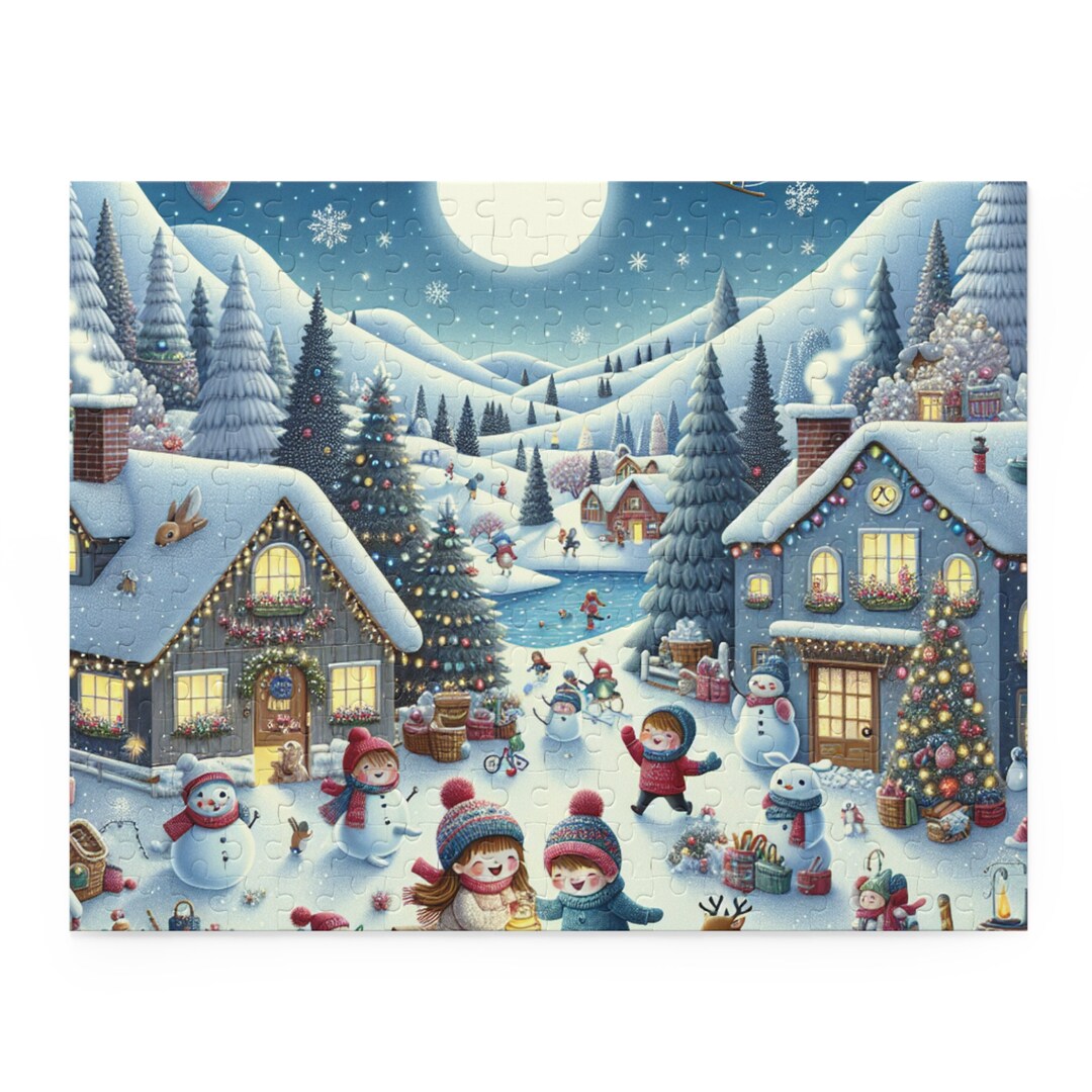 Enchanted Winter Wonderland Kid's Puzzle in 120 252 - Etsy