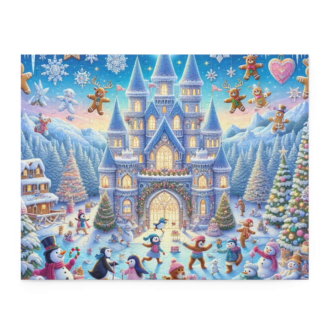 Enchanted Snowcastle Puzzle Kid-friendly Winter Wonderland - Etsy