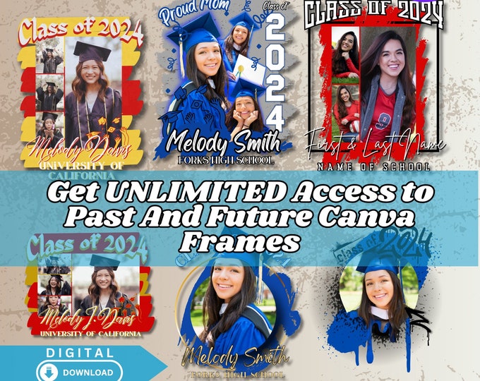 Canva Frames for Prints T Shirt Designs Graduation Template Mega Canva ...