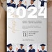Graduation Invitation Template Canva Editable Graduate Announcement ...