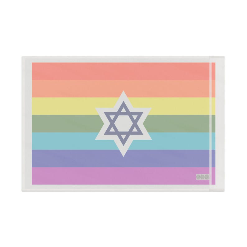 Israeli and Jewish LGBTQ Pride Flag With Star of David Gay Pride ...