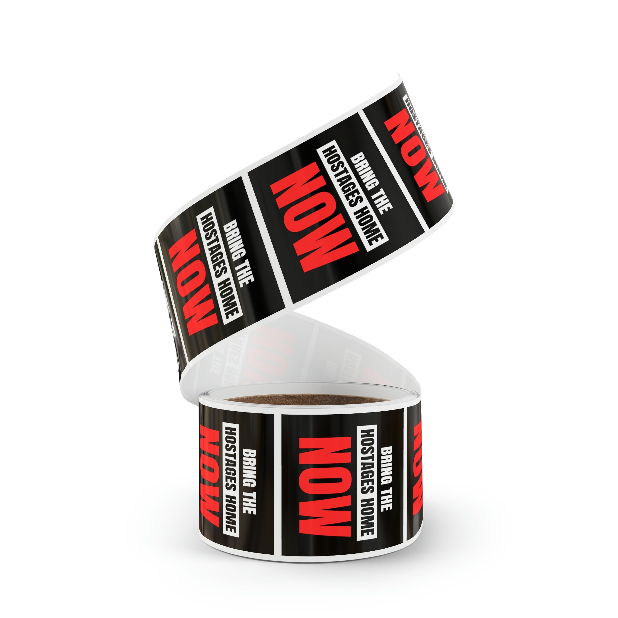 Hundreds of Bring the ISRAELI HOSTAGES HOME Square Stickers in Pack ...