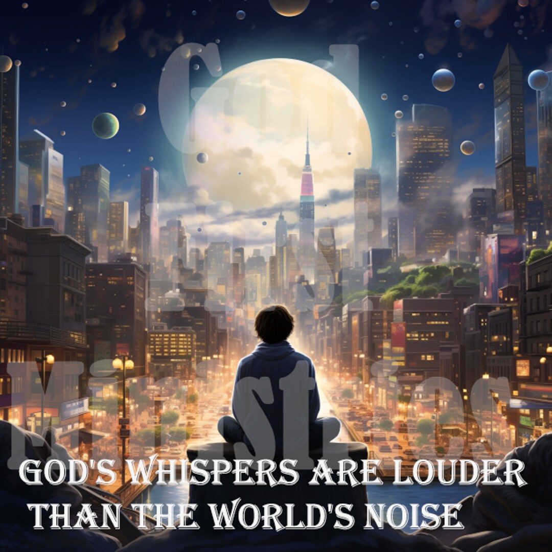 God's Whispers Are Louder - Christian Digital Artwork for Desktop ...