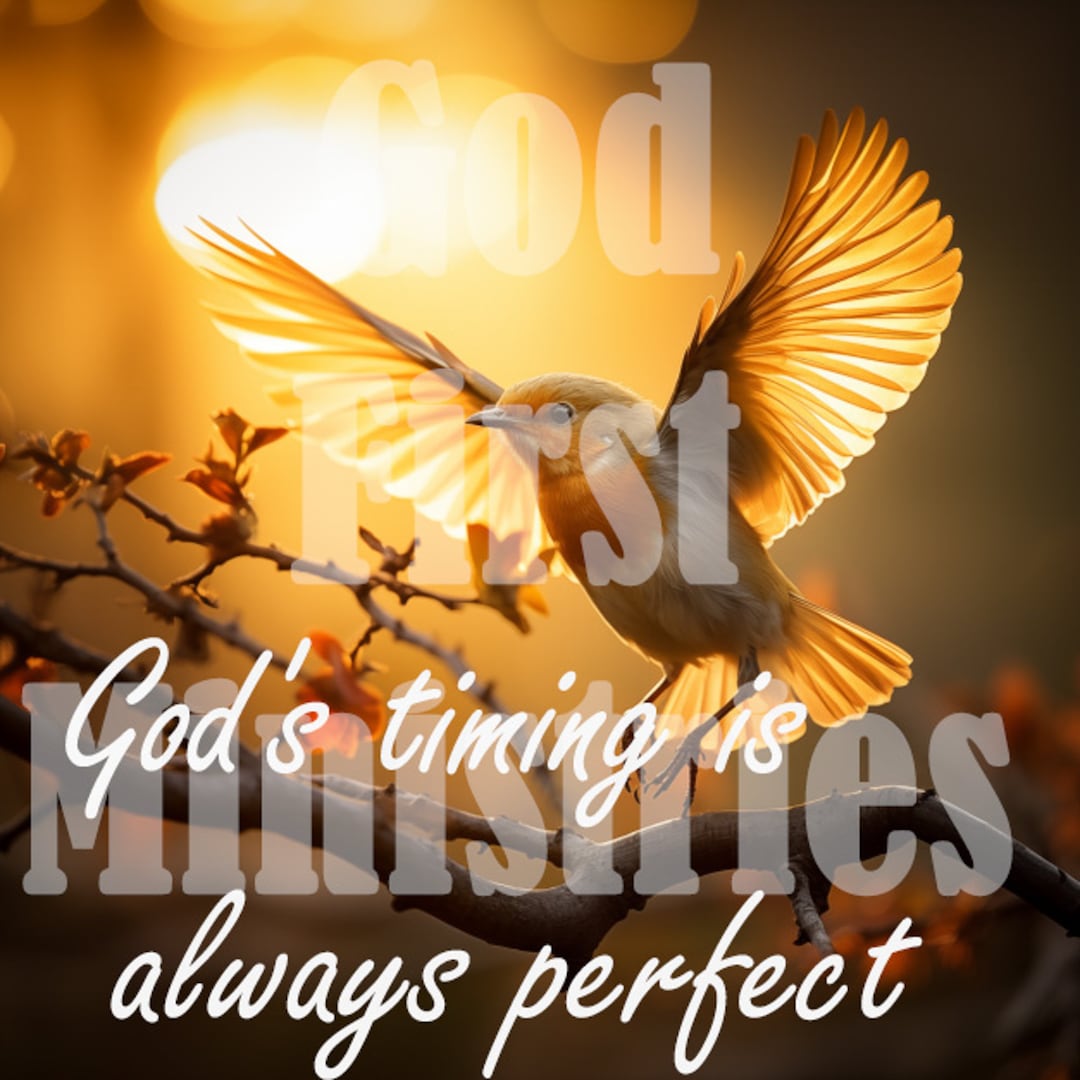 God's Timing is Always Perfect - Christian Digital Artwork for Desktop ...