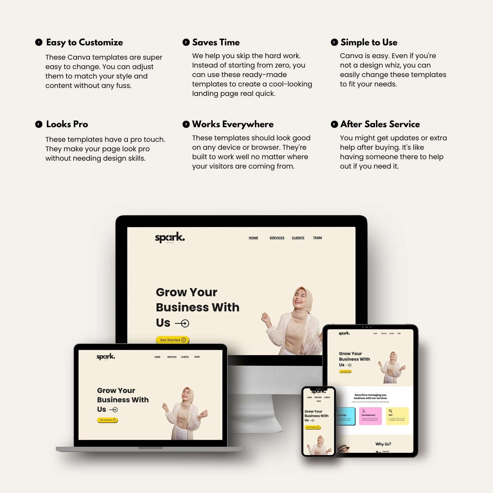 Canva Sales Funnel Template, Canva Site Page, Sales Page, Canva Sales ...
