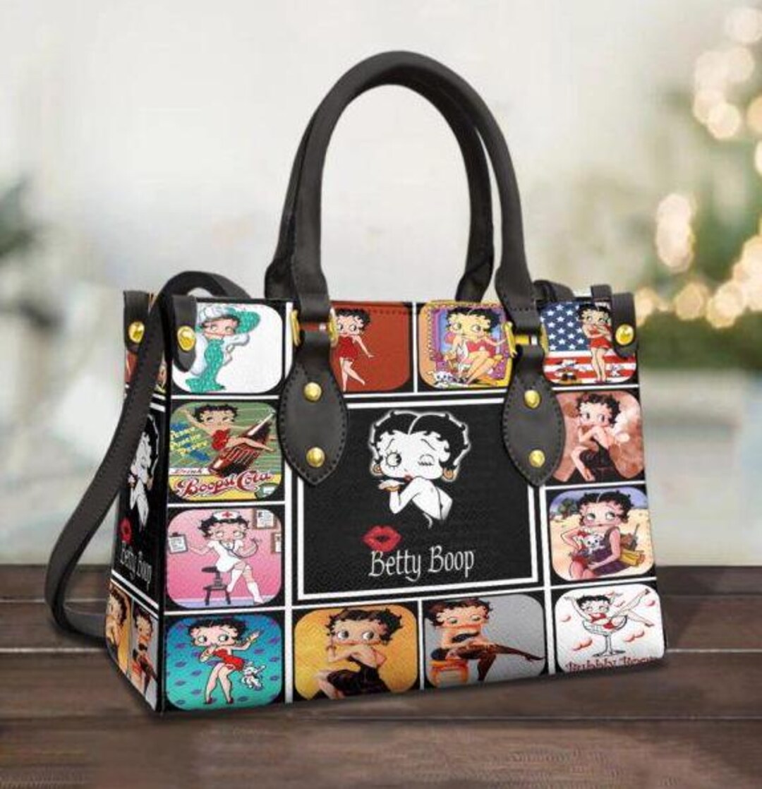 Betty Boop Personalized Leather Handbag, Betty Boop Woman Handbag ...