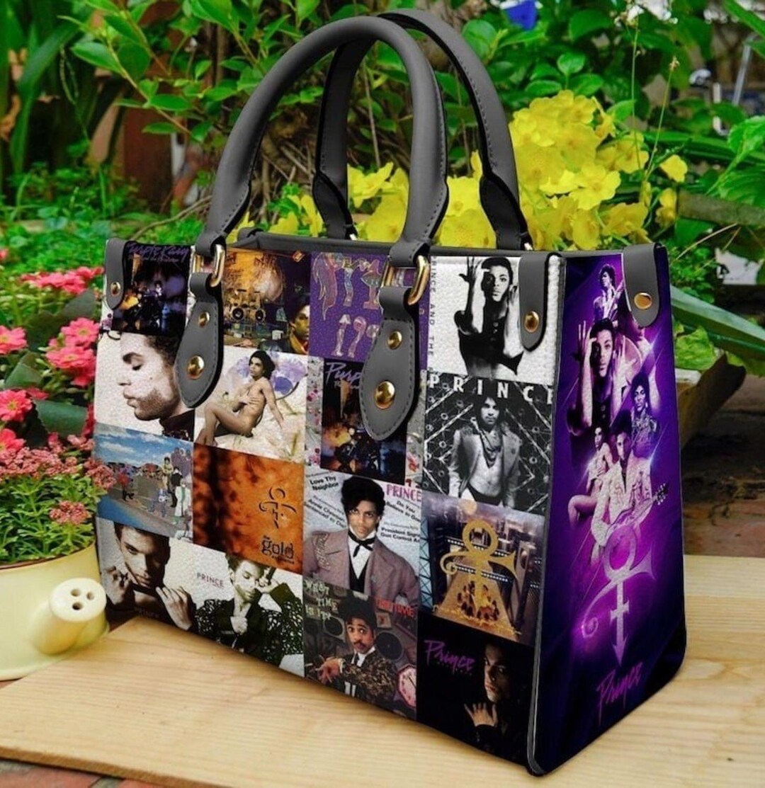 Prince Purple Rain Personalized Leather Handbag, Prince Purple Rain ...