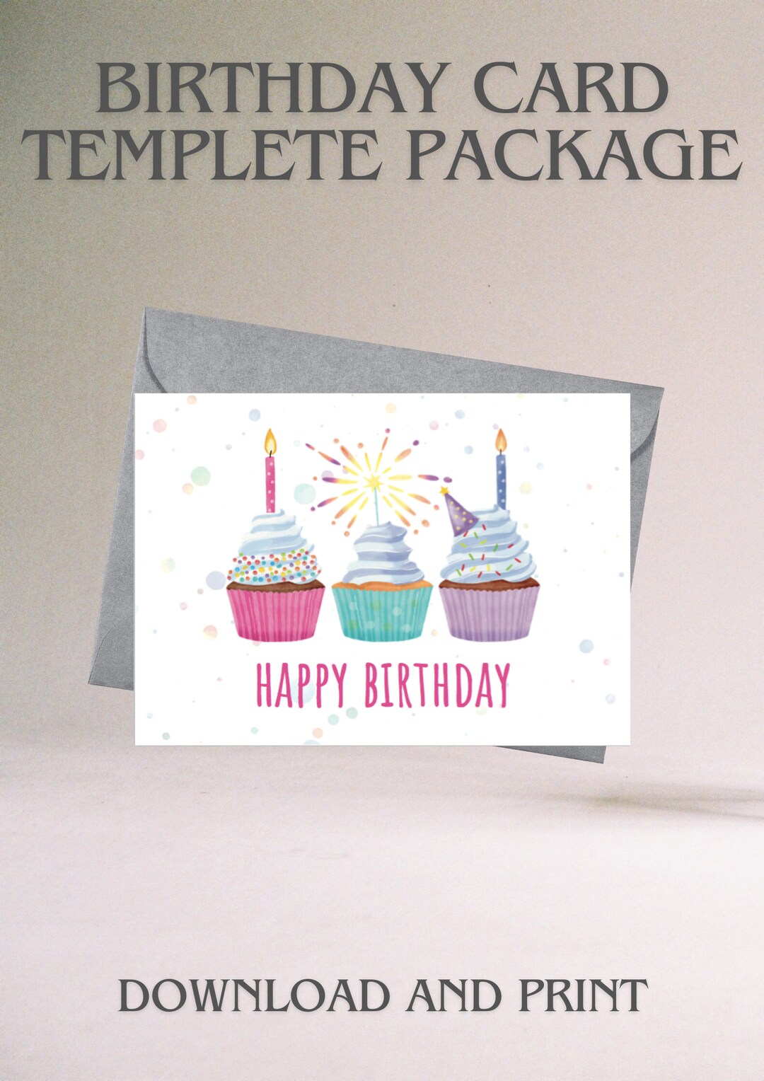 Birthday Card Package, Digital Download, Printable Birthday Cards, 70 ...