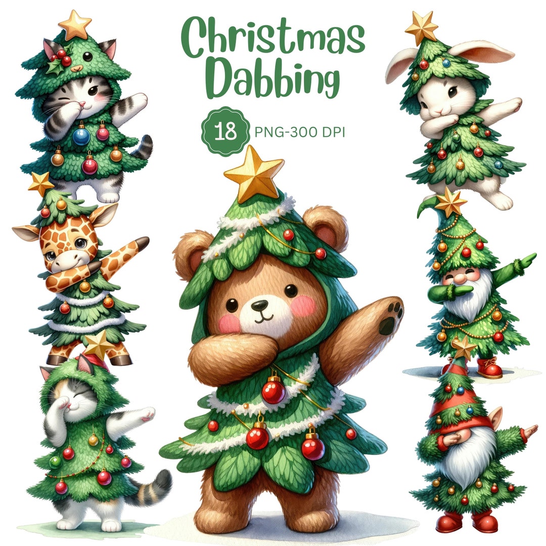 Santa Dabbing Png Christmas Dabbing Bundle PNG Reindeer Dab - Etsy