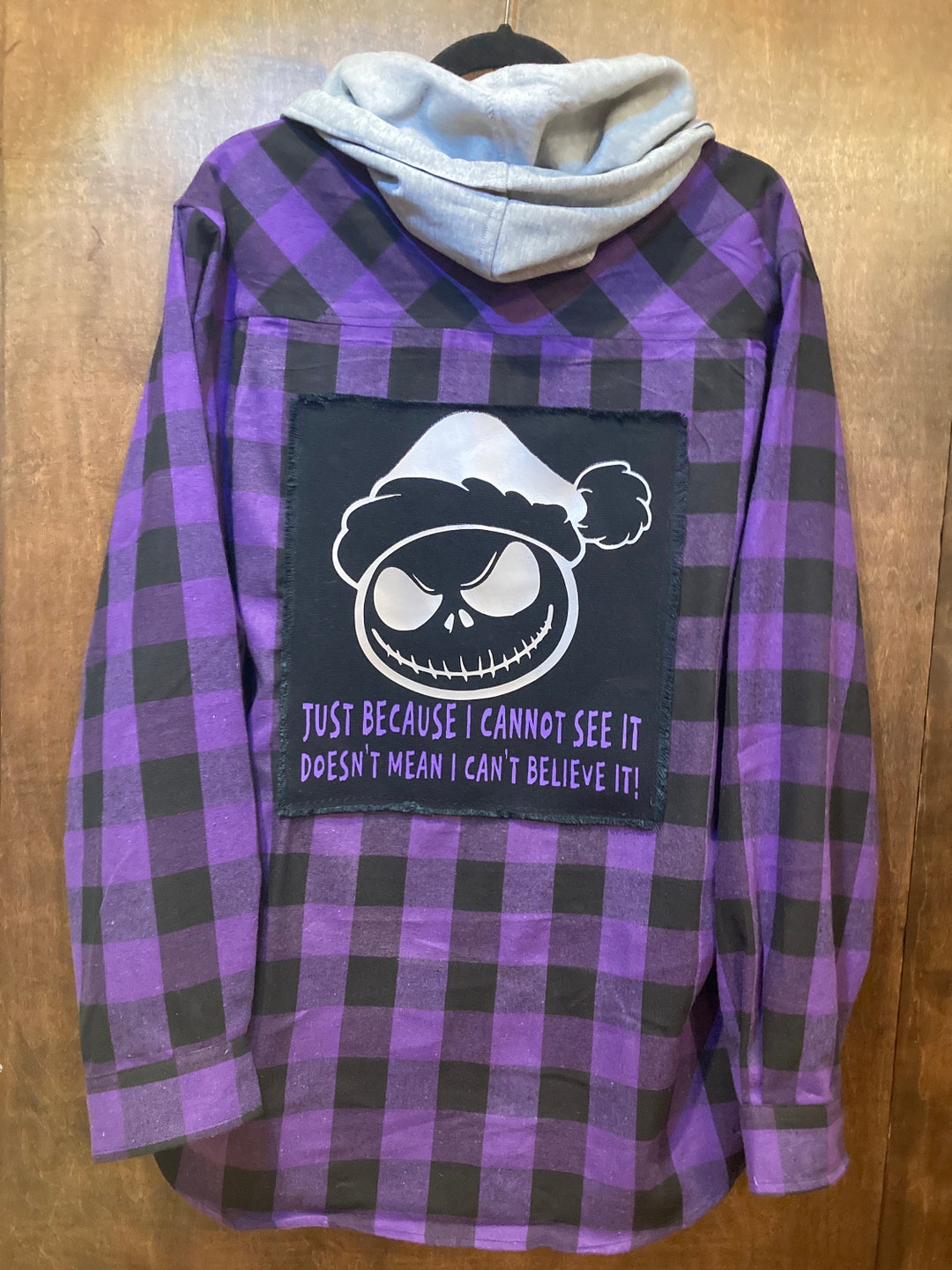 Nightmare Before Christmas Purple Hoodie Flannel- XL - Etsy